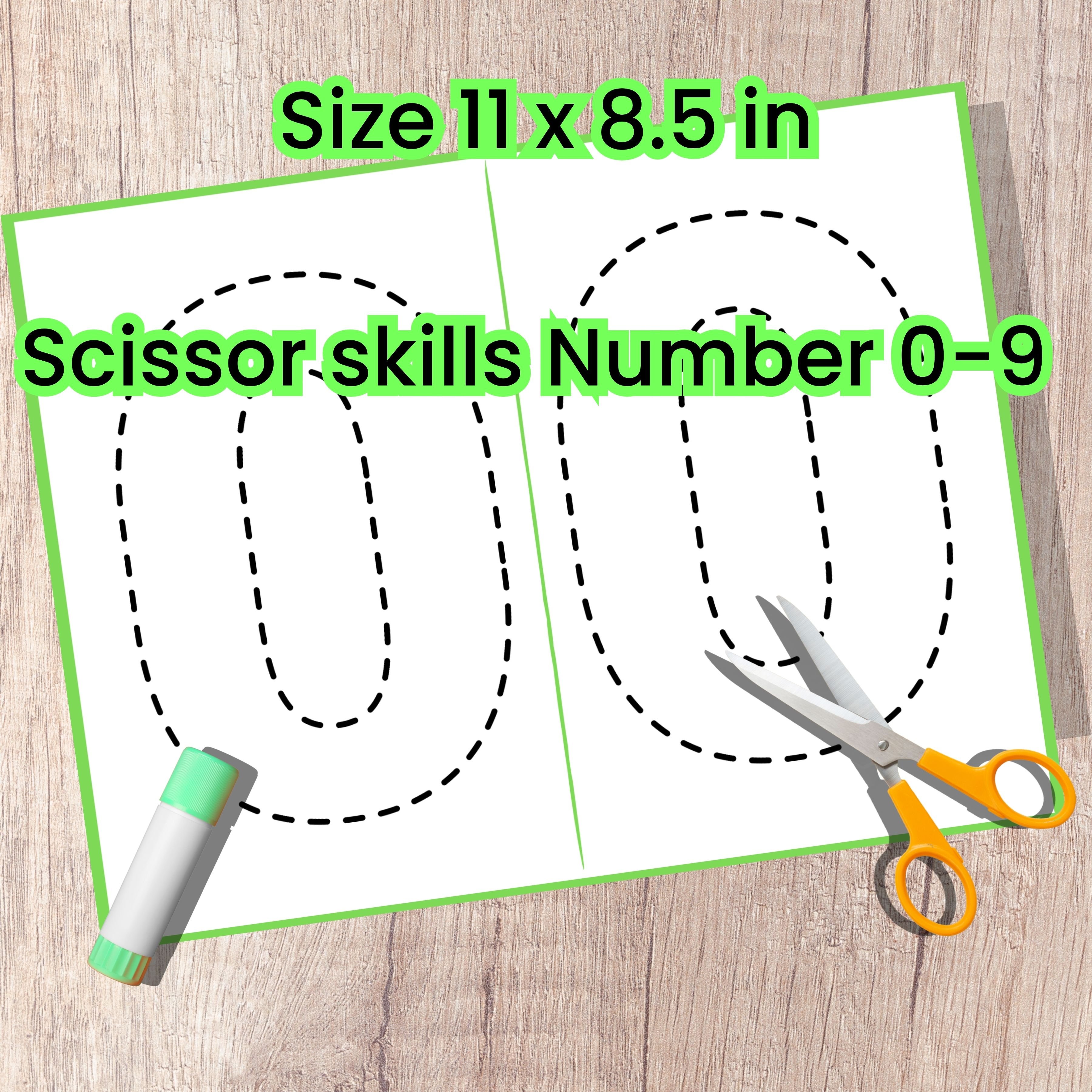 Scissor Skills Activities – Numbers 0–9 | Fine Motor Cutting Pages ...
