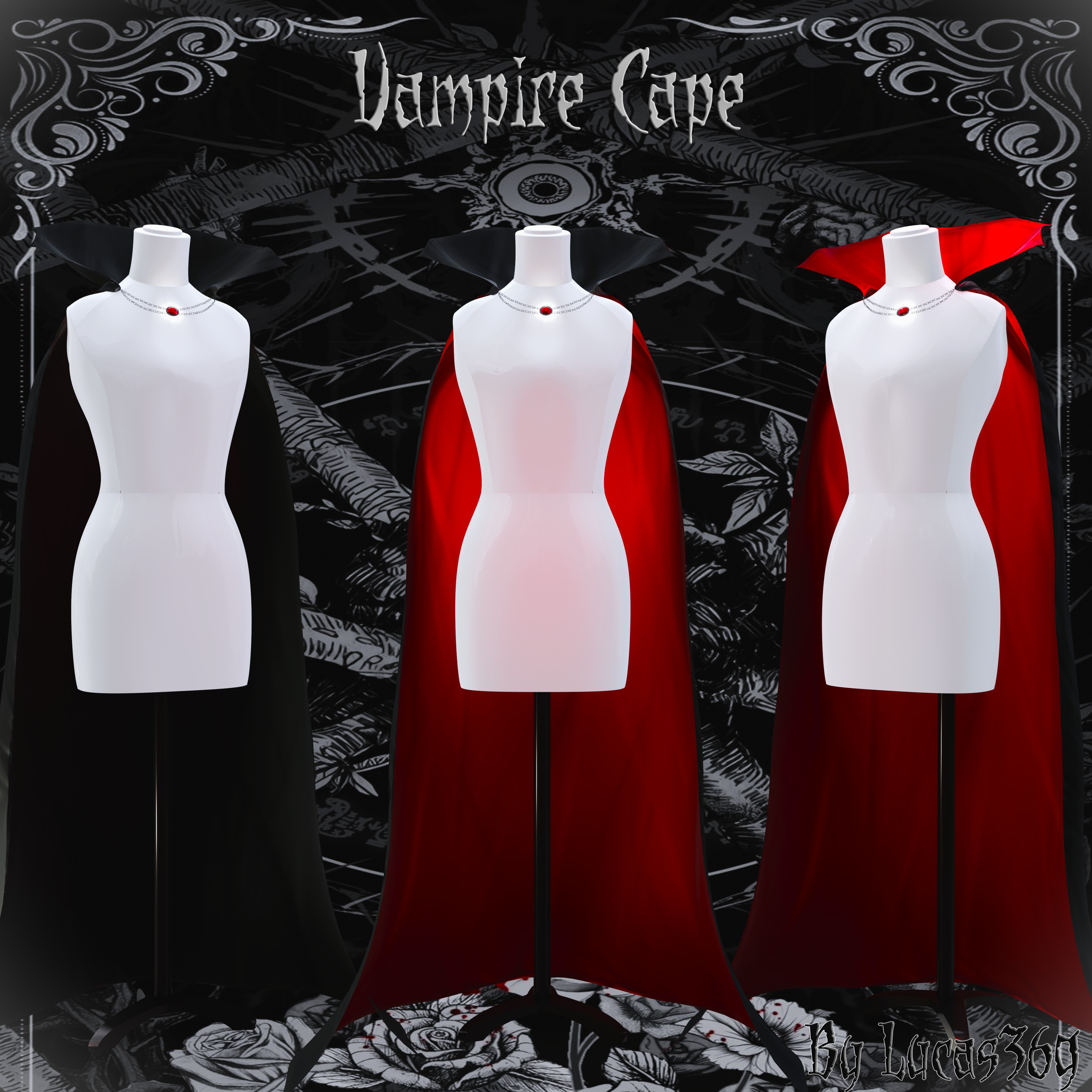 Classic Vampire Cape (Halloween Asset) - Payhip