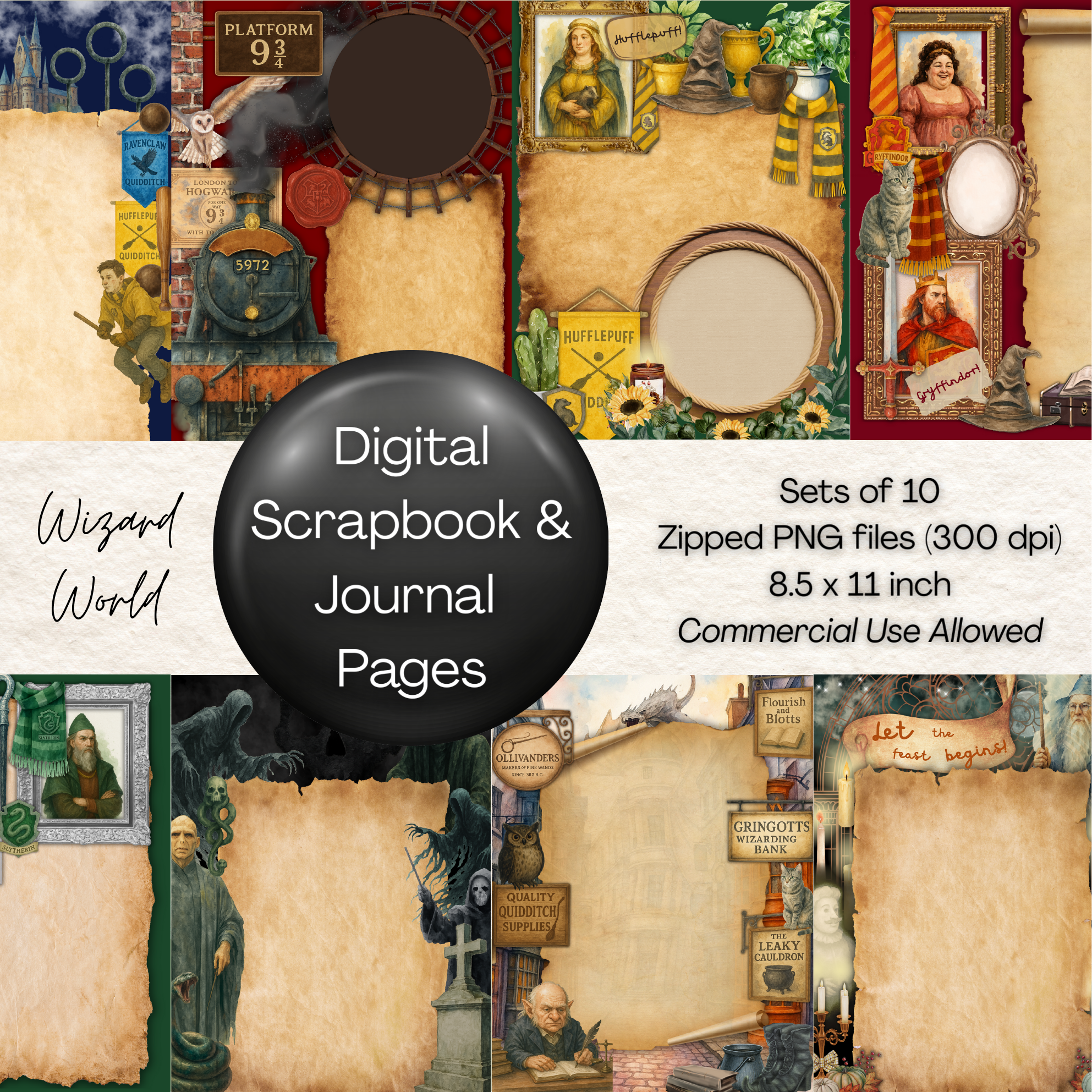 Harry Potter | Wizarding World | Digital Scrapbook Pages | Journal ...