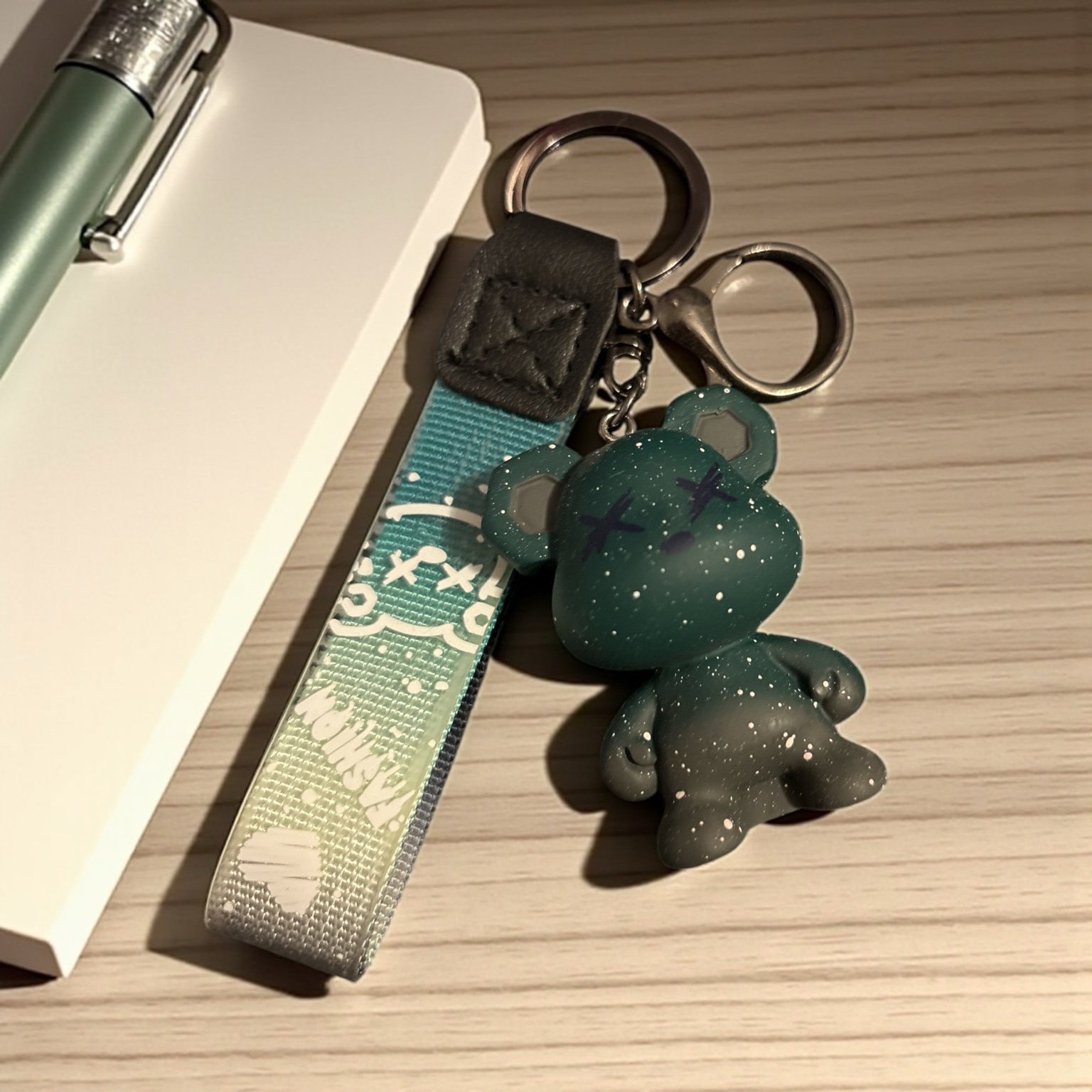 Galaxy Bear PVC Keychain – Cute Glow-Inspired Character Bag Accessory