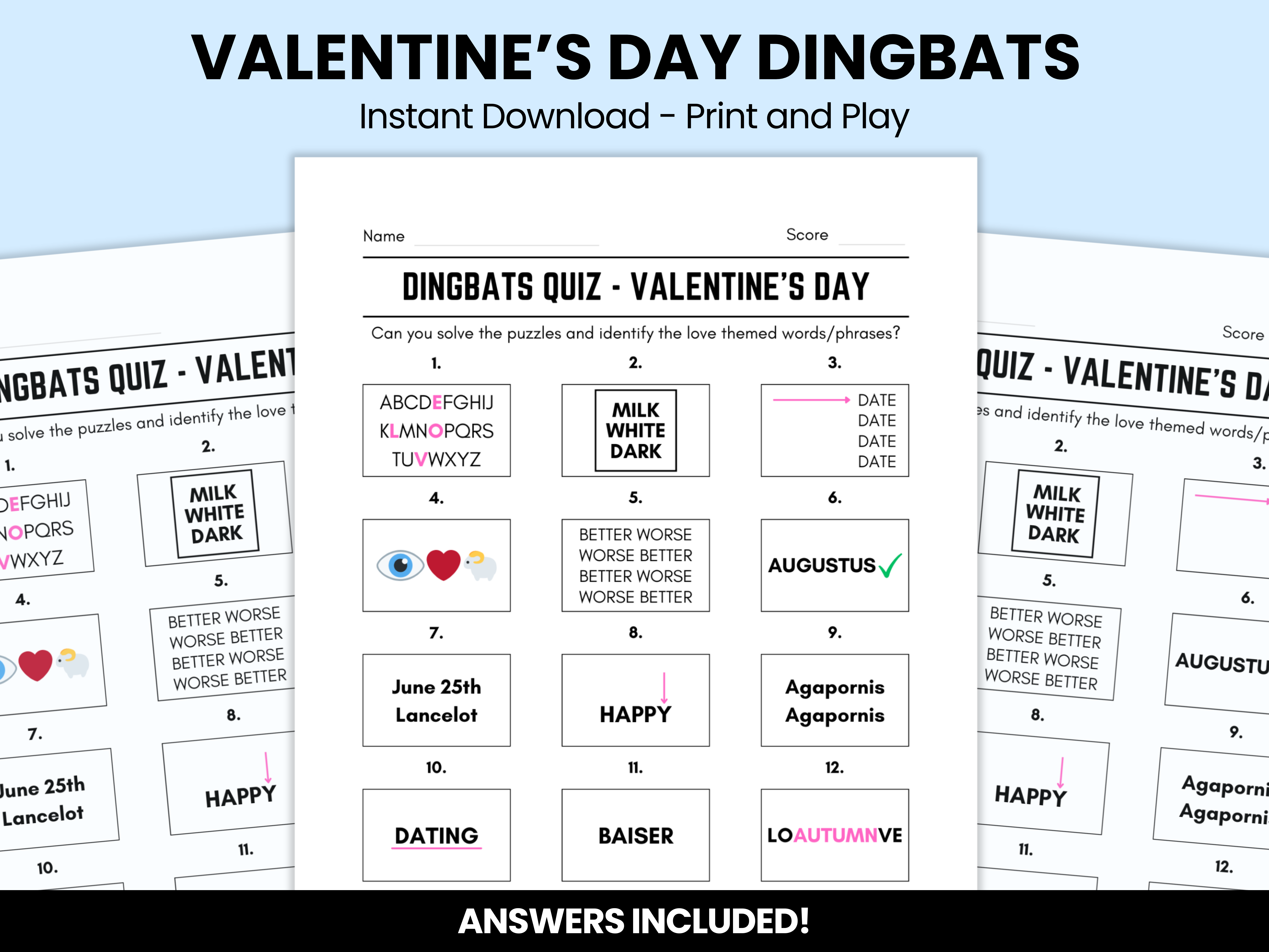 Mikko Games - Valentine's Day Quizzes