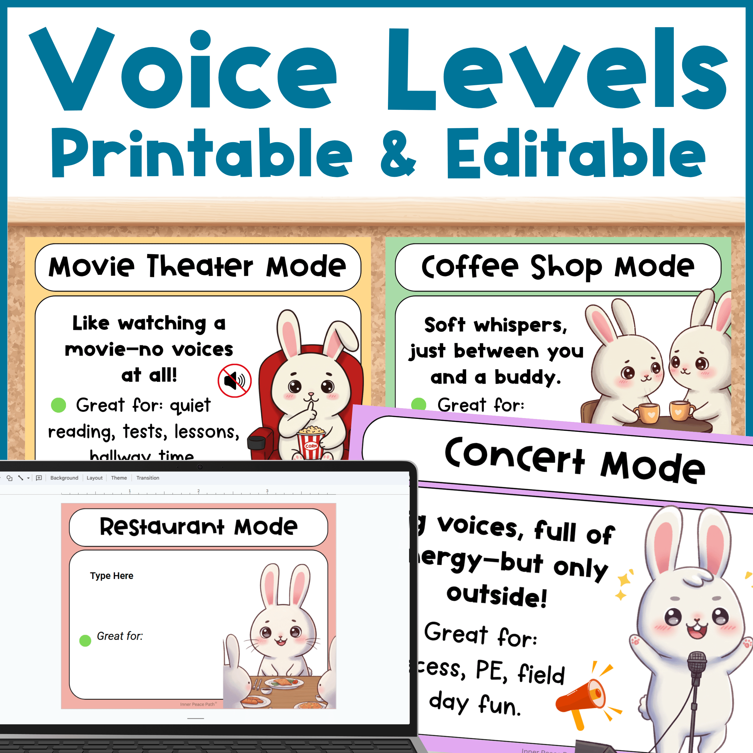 Classroom Voice Levels Movie Mode Coffee Shop Restraurant Class ...