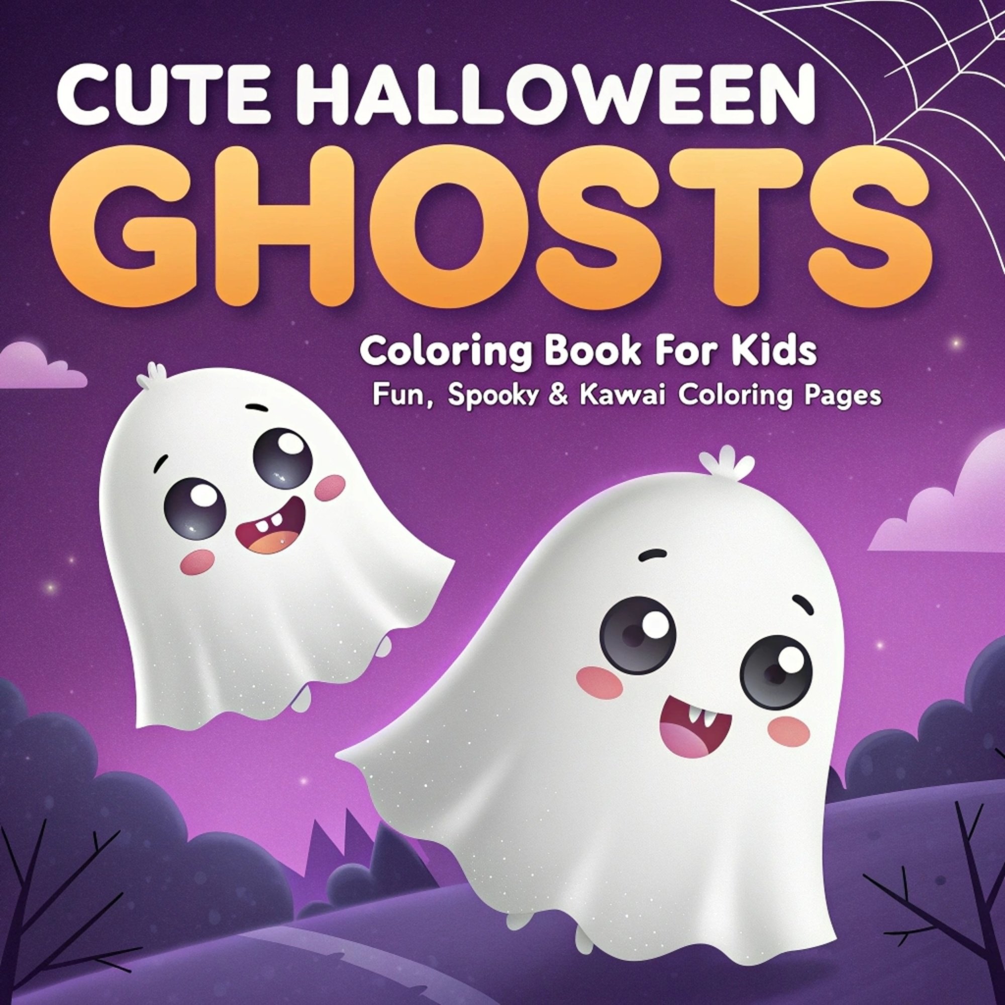 Cute Halloween Ghosts Coloring Book for Kids – Fun, Spooky & Kawaii ...