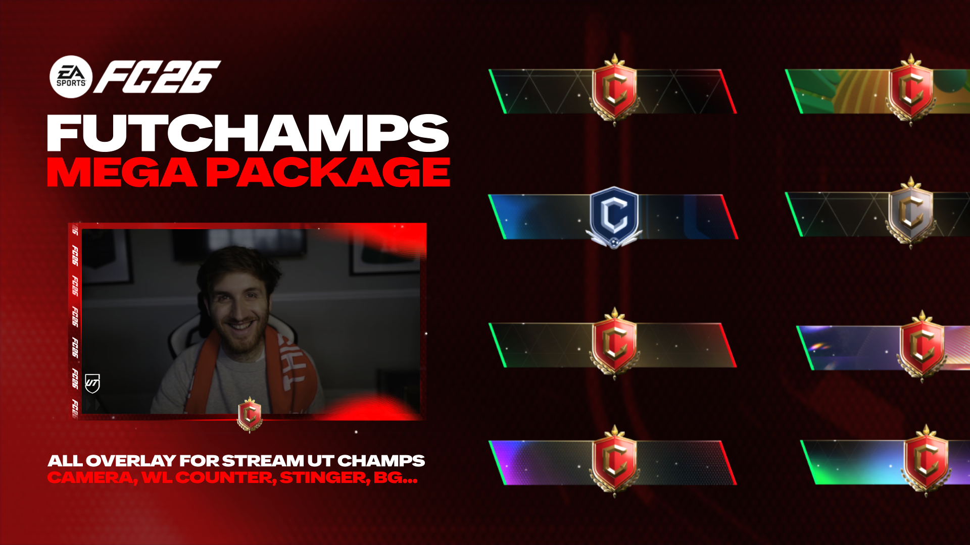 FC26 FUT Champions Mega Pack – Stream Overlays & Scoreboard Bundle