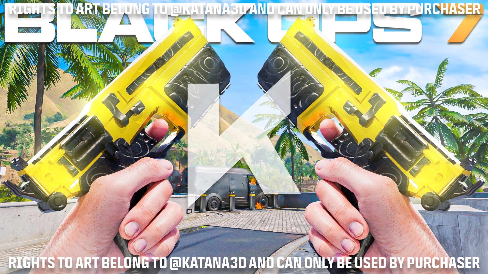 COD/BO7 Thumbnail - Gold Coda9 Pistol (Text NO Text) - Payhip