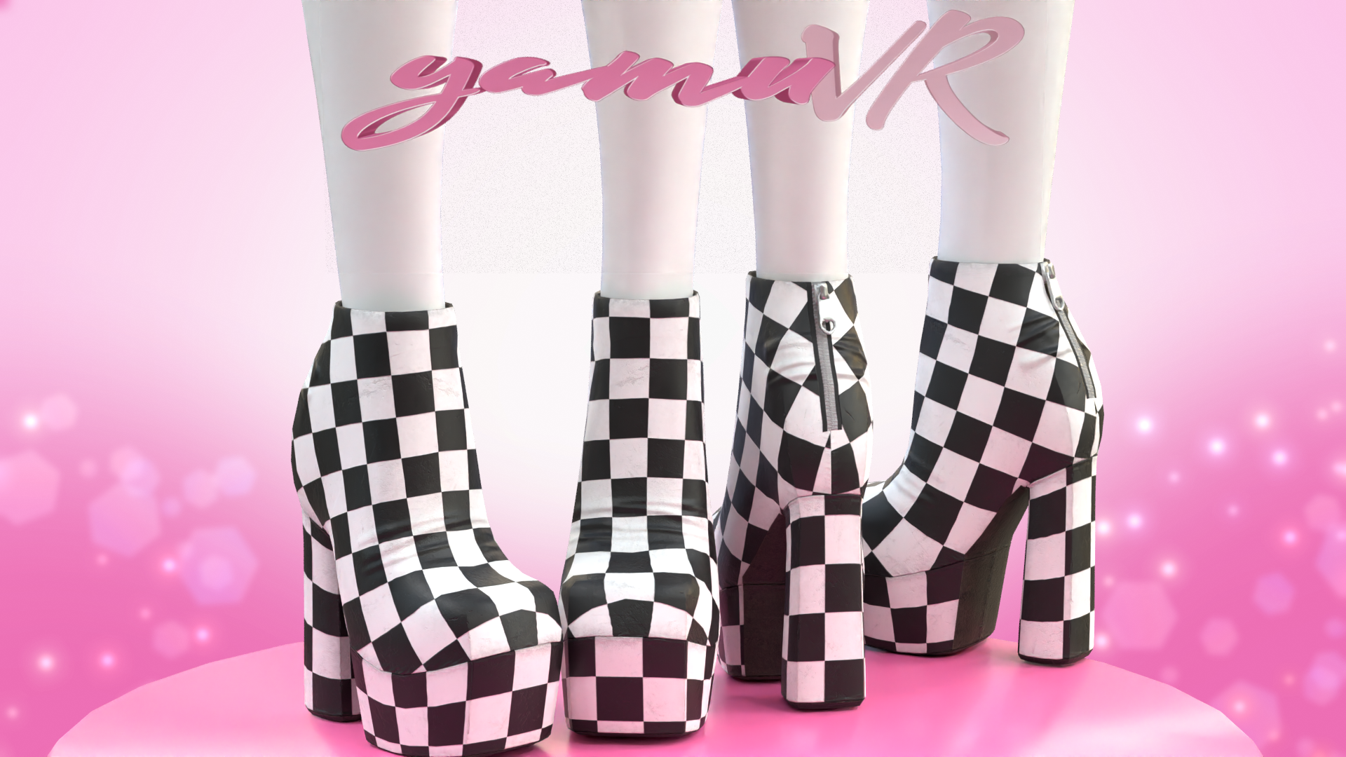 Checker Ankle Boots