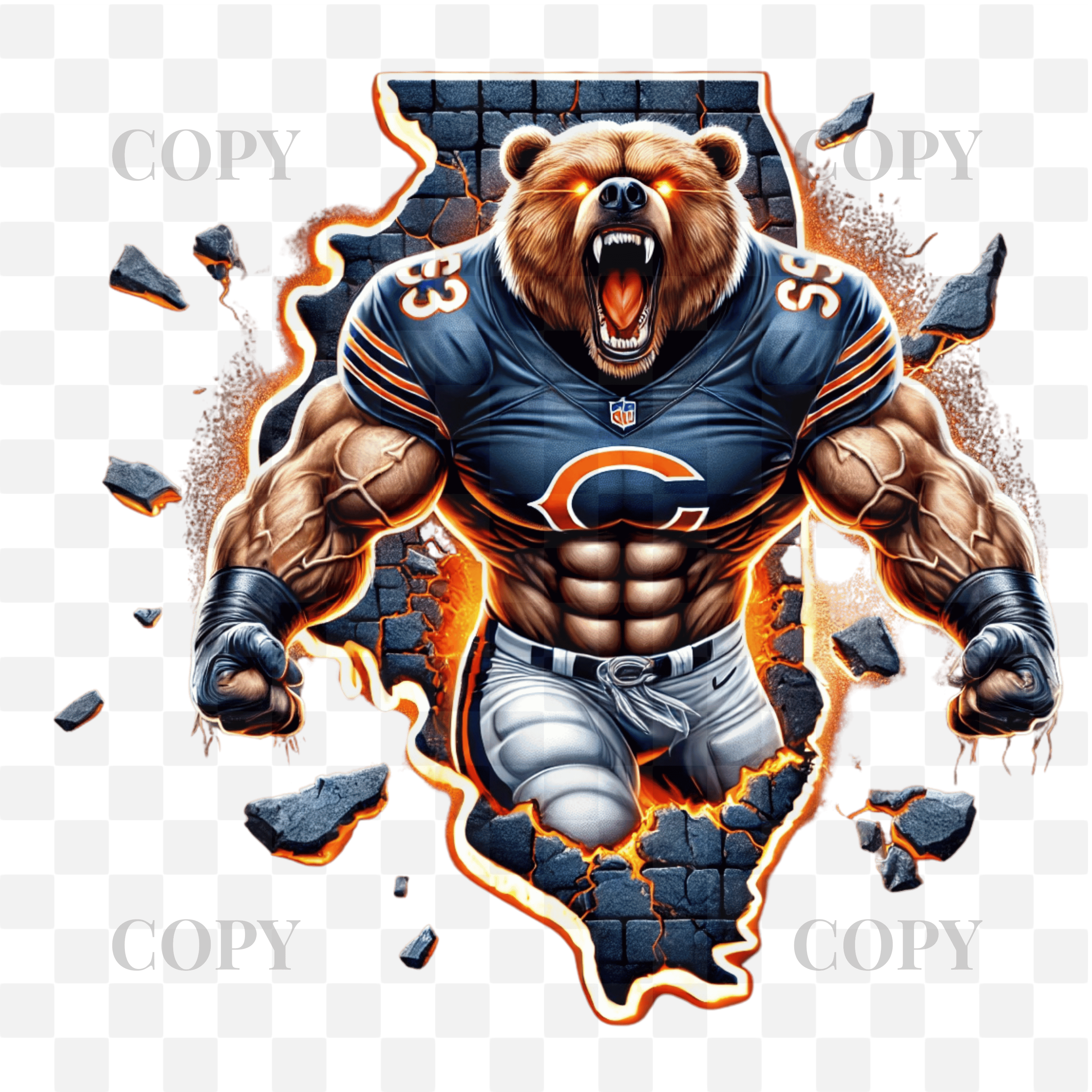 Chicago Bears Inspired Breakthrough Football Art - Payhip