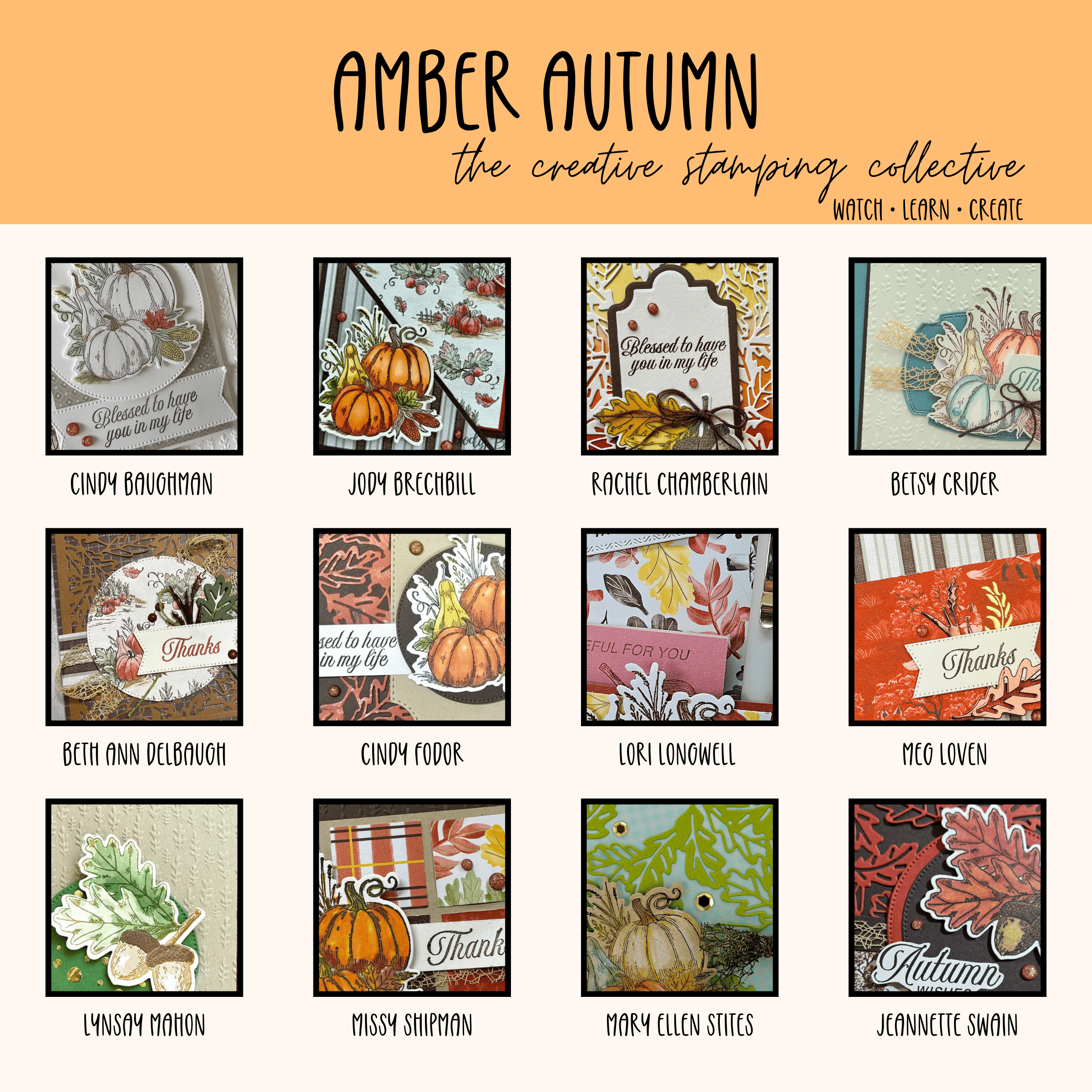 Amber Autumn Bundle - Creative Stamping Collective Video Tutorials - Payhip