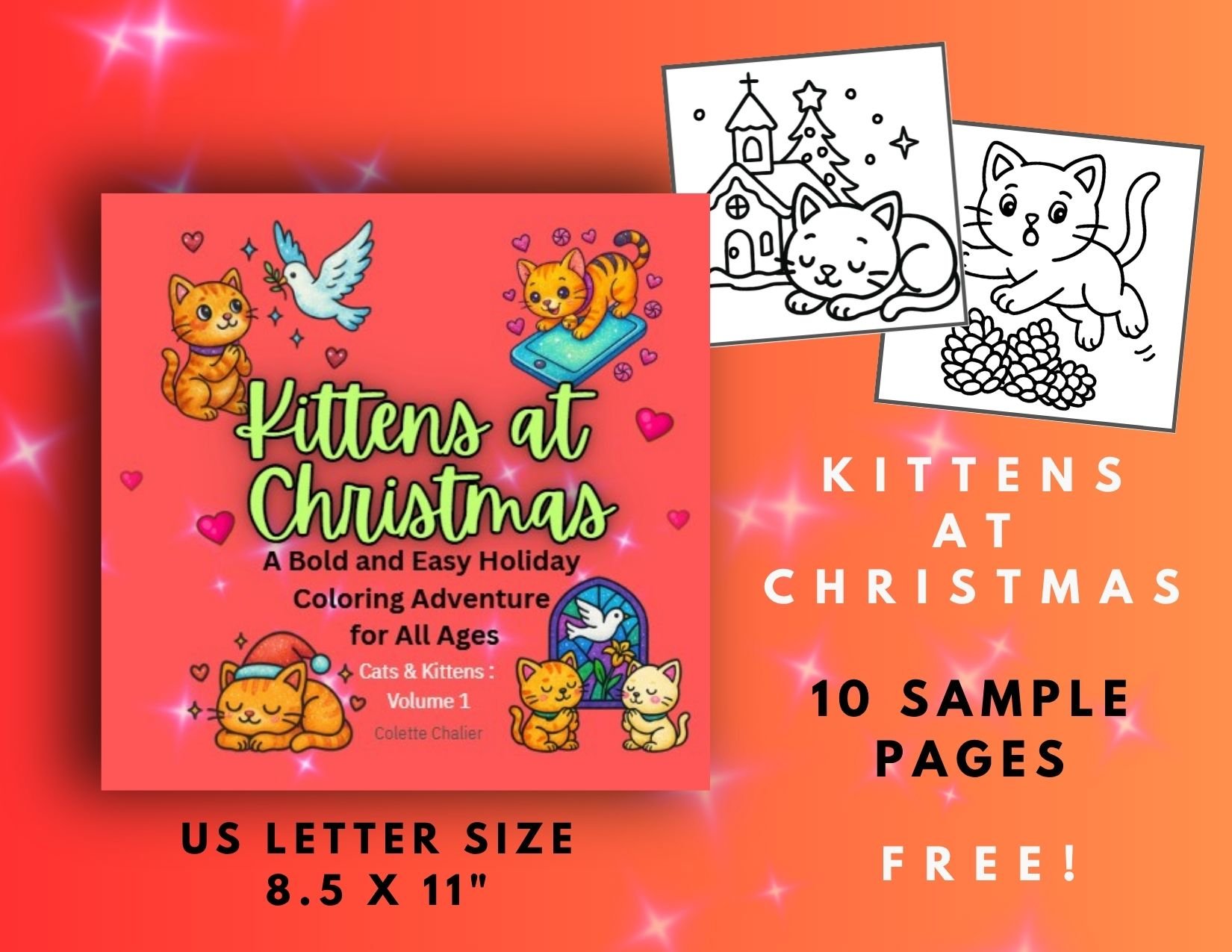 Kittens at Christmas - 10 free Pages! - Payhip