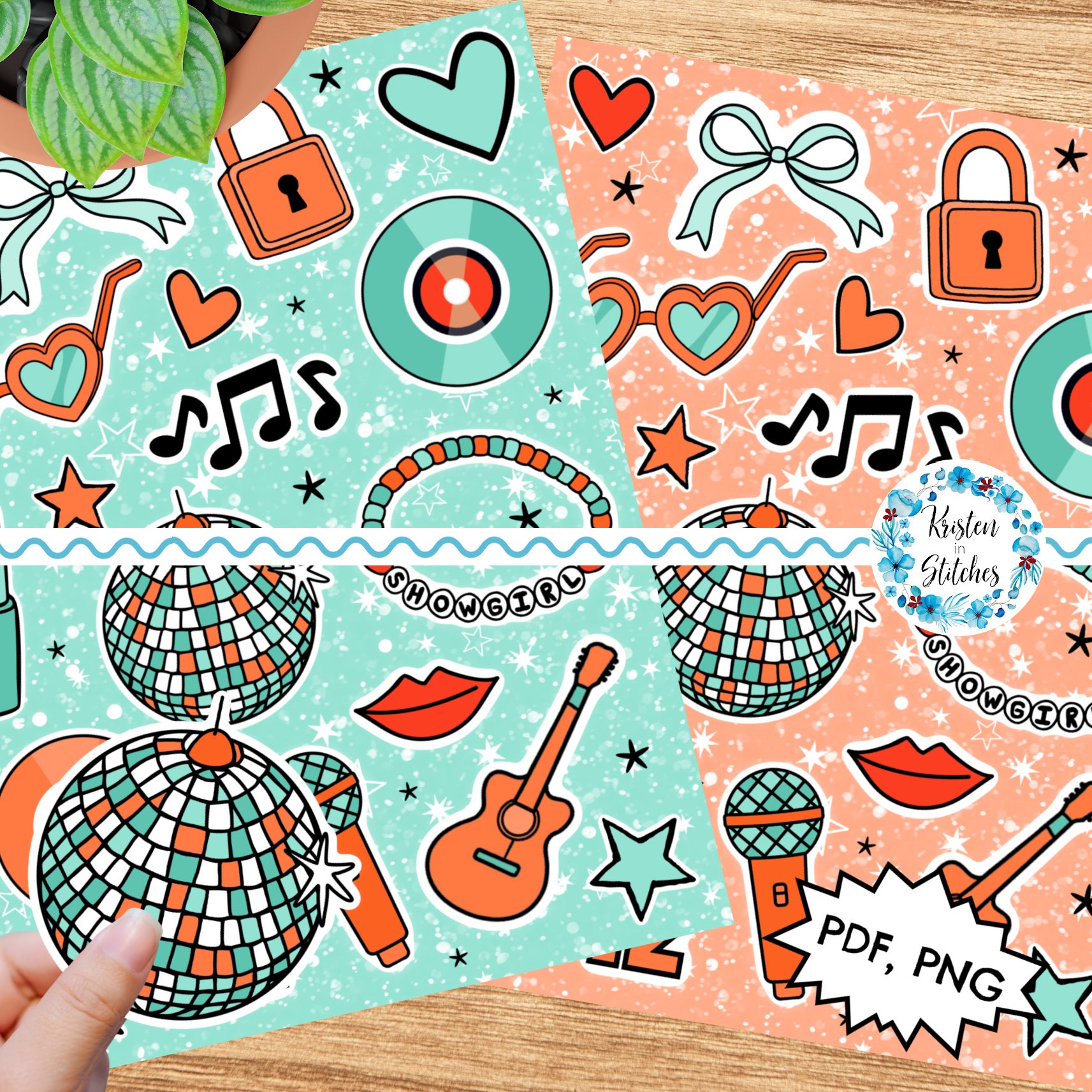 Life of a Showgirl Printable Sticker Sheets, PDF PNG, DIY Print & Cut ...