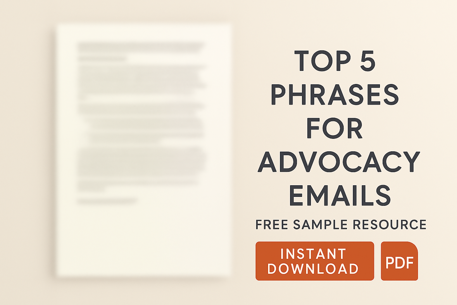 Top 5 Advocacy Email Phrases – Free Download - Payhip