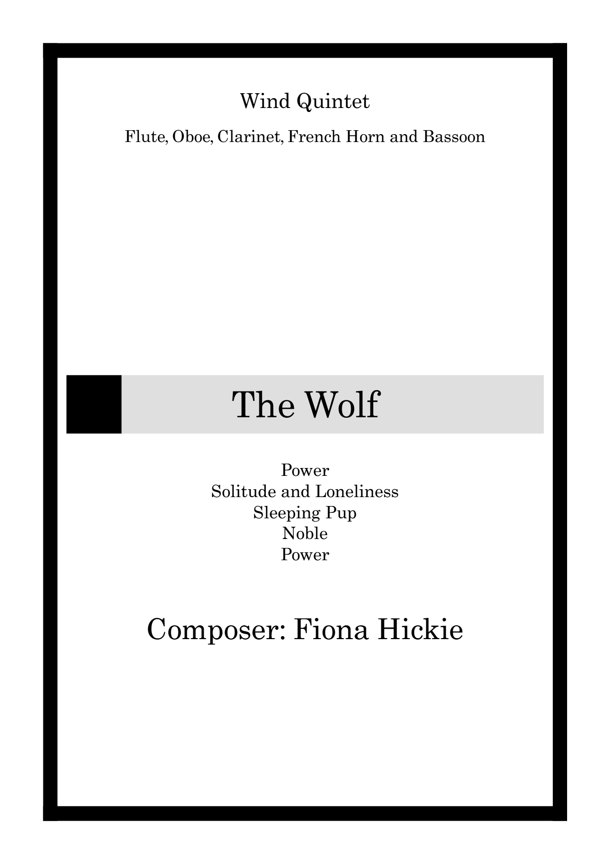 The Wolf (Wind Quintet)