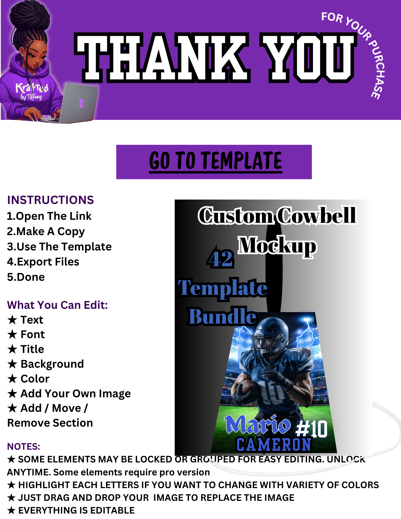 42 Template Cow Bell Bundle Pack - Payhip