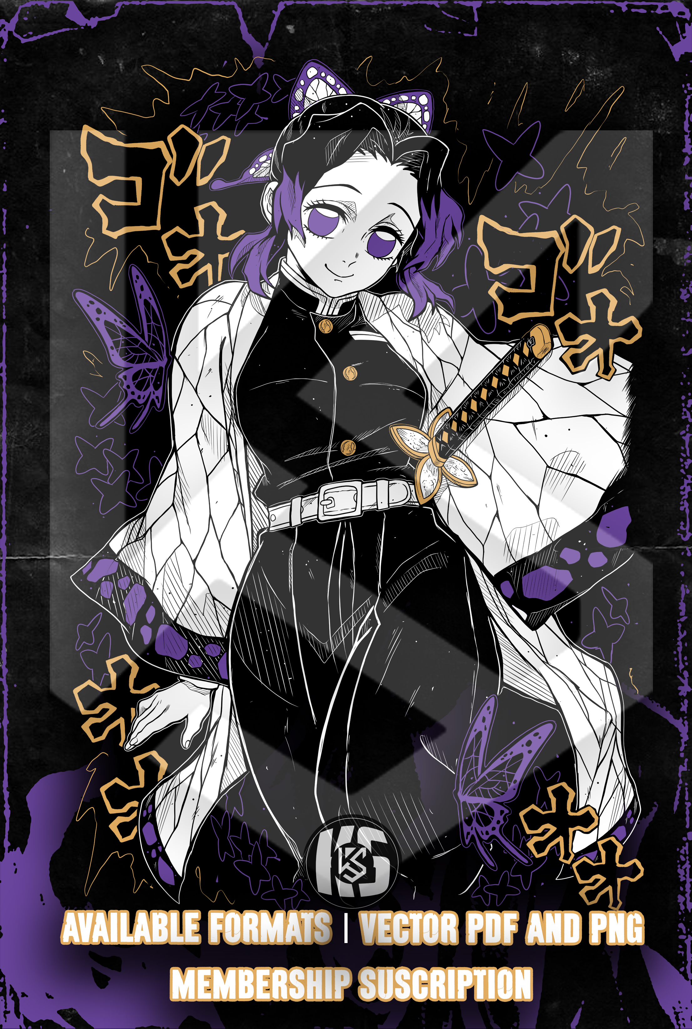 Anime Vector – Shinobu Kocho (Demon Slayer) ⚡💜 - Payhip