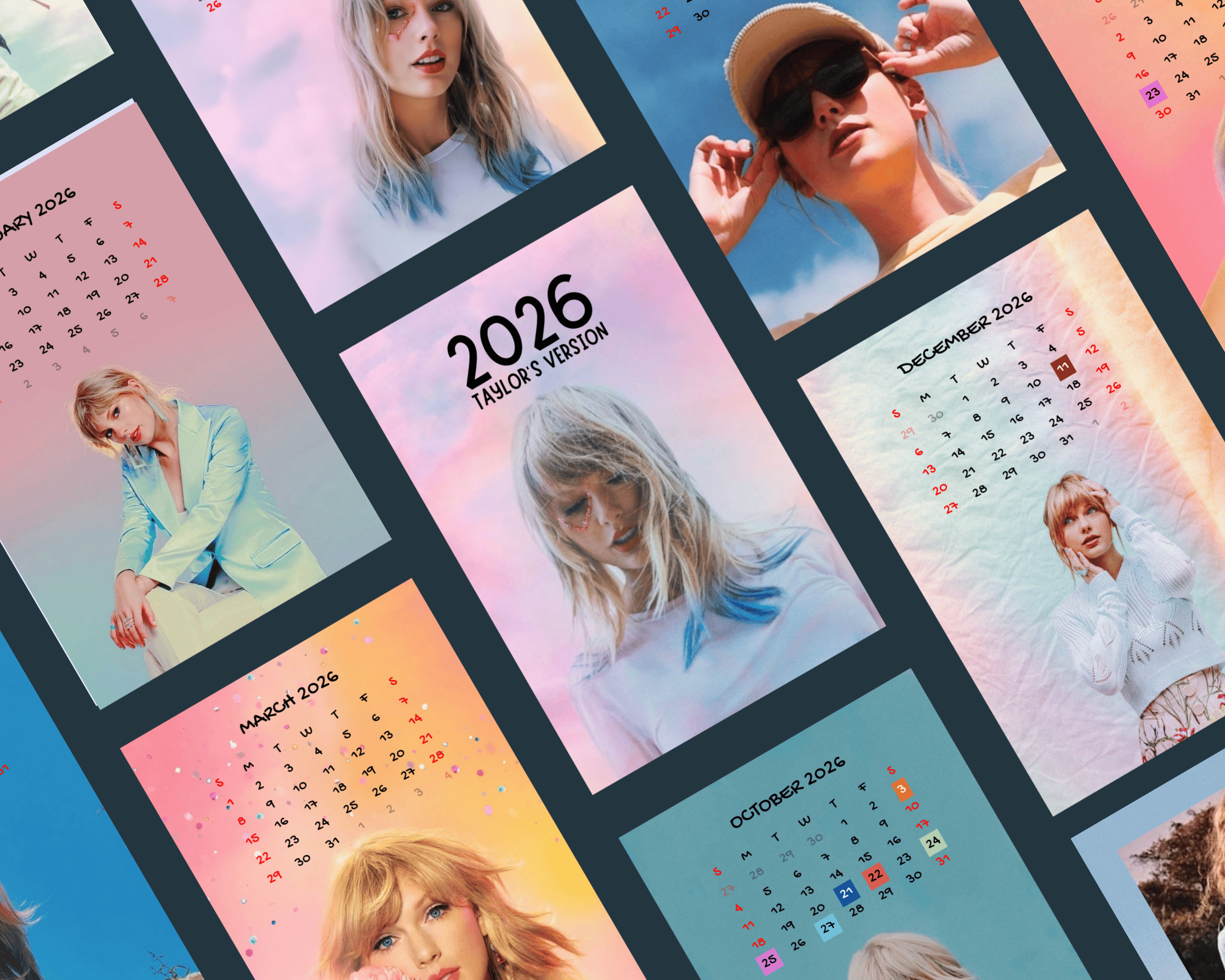 Taylor Swift Lover 2026, Digital Calendar, Calendar 2026, Digital ...