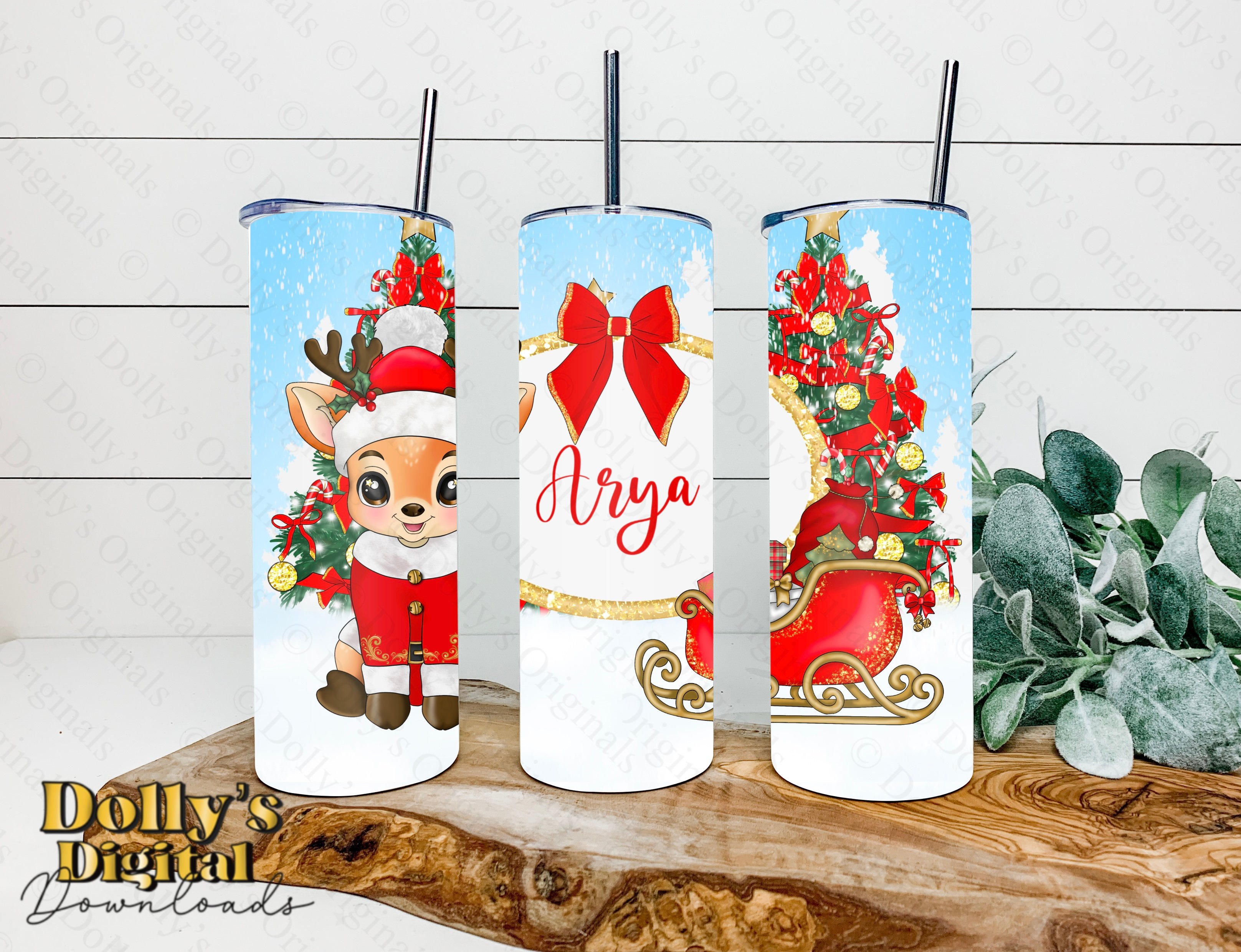 Rudolph Reindeer Tumbler Wraps - Payhip
