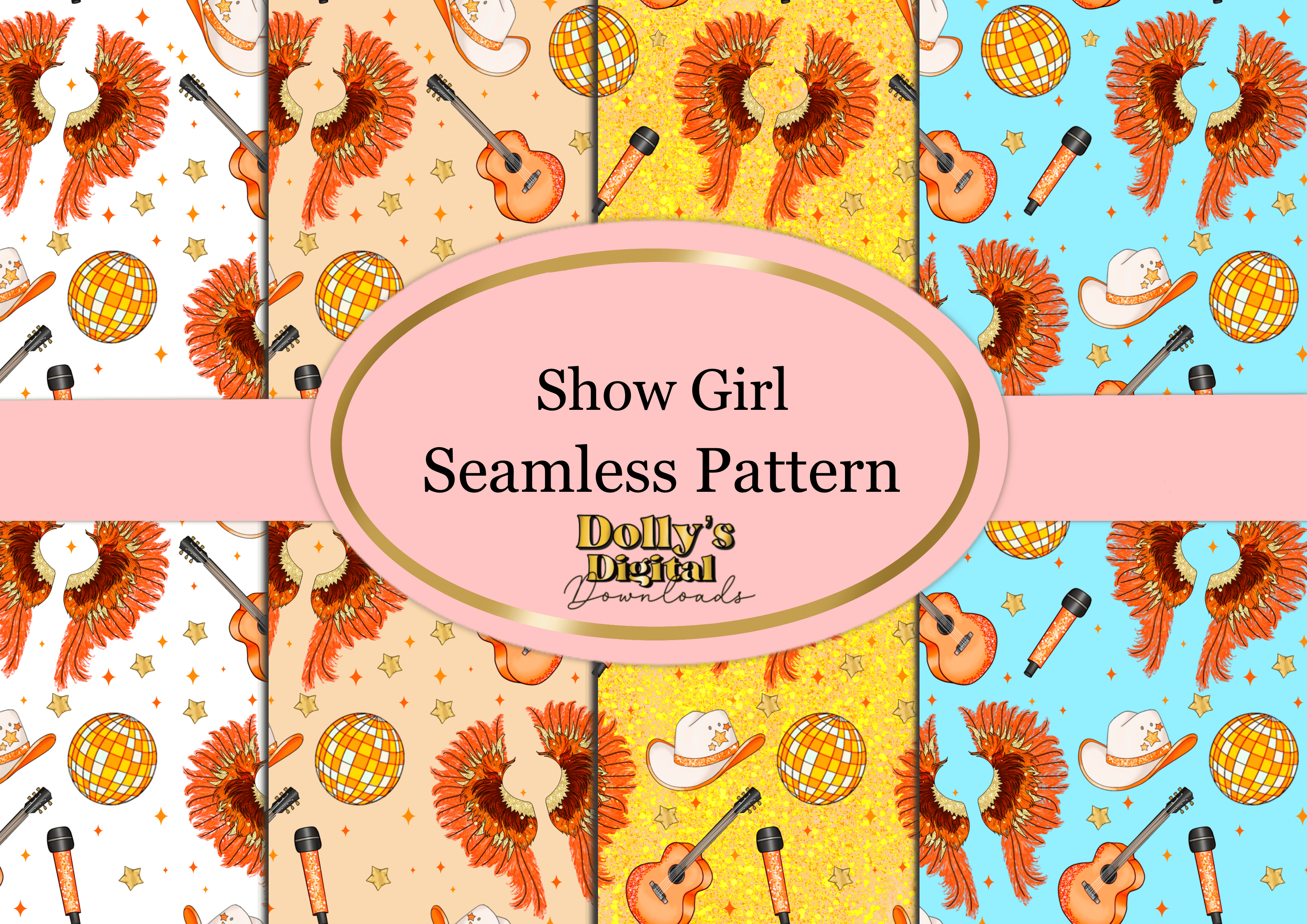 Show Girl Seamless Patterns - Payhip