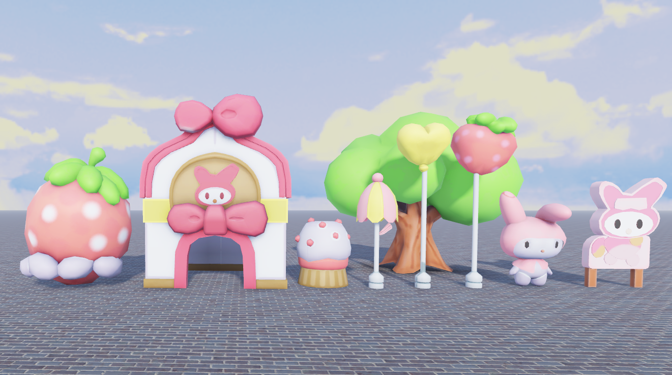Roblox Stylized Aesthetic Kawaii-Inspired Assets Pack