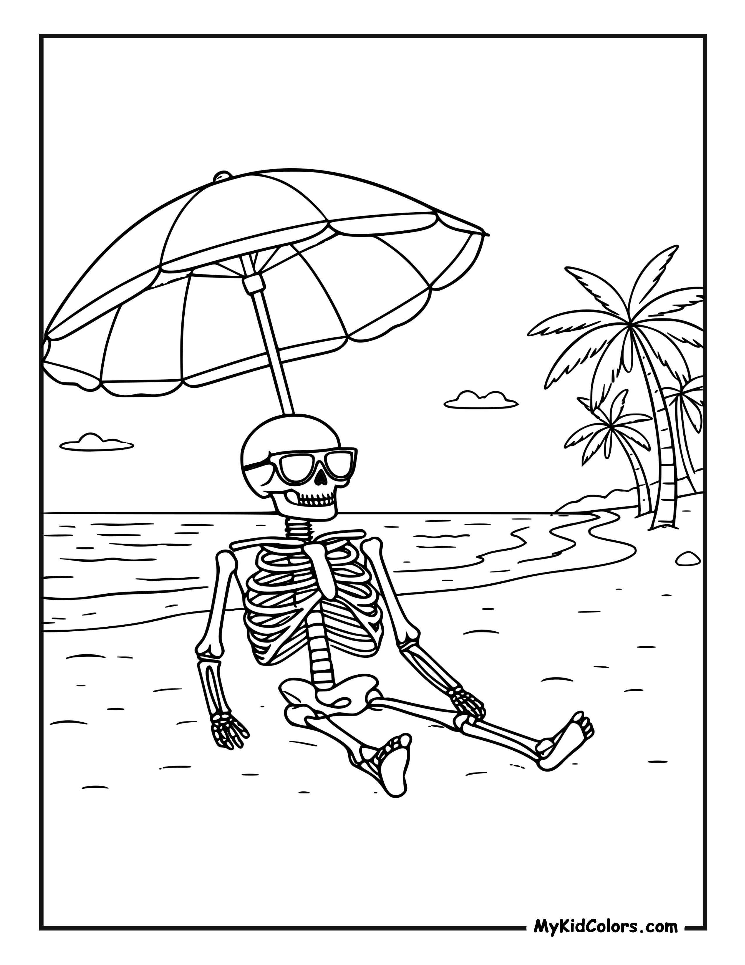 Skeleton Coloring Pages – 15 Spooky & Fun Halloween Printables (PDF ...