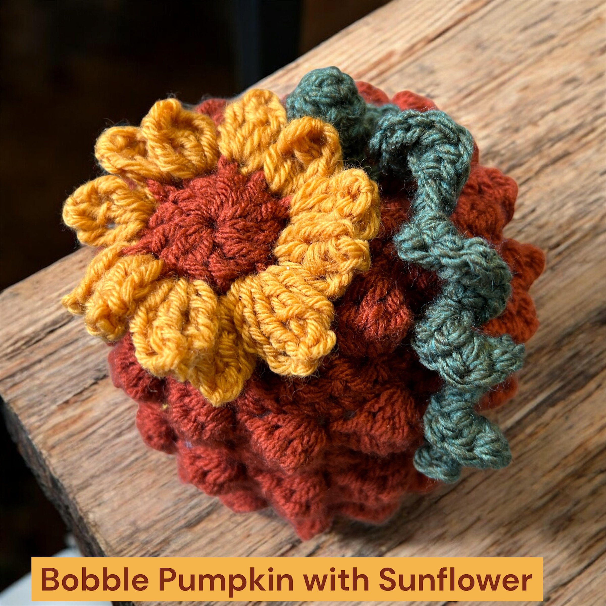 Rust Coloured Pumpkin with Sunflower - Payhip