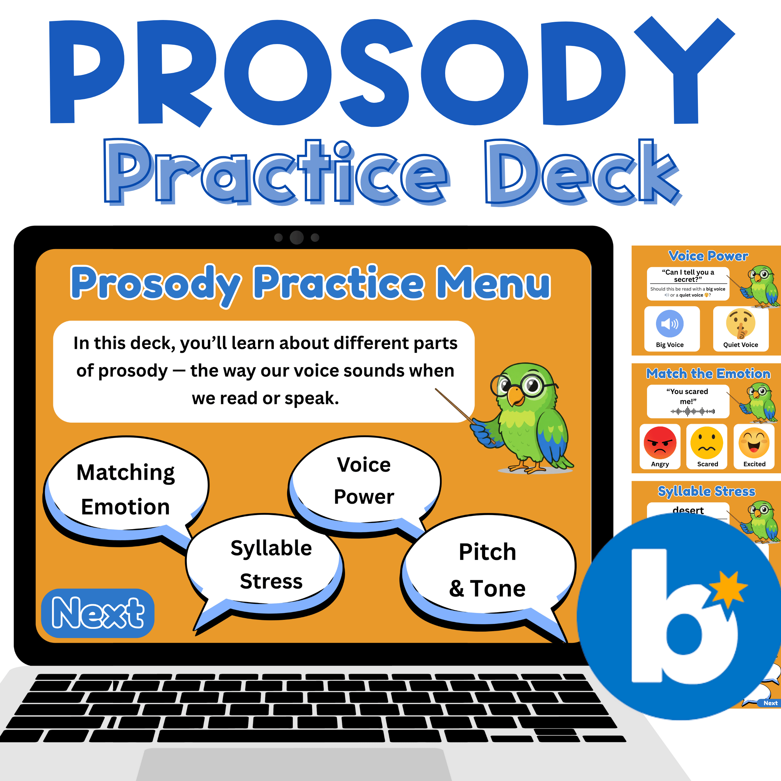 Prosody Practice Boom Cards Reading with Expression | Tone of Voice ...