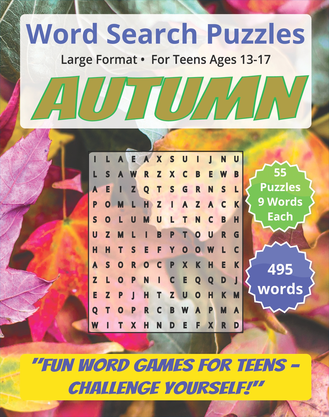 Autumn: Word Search Puzzle for Teens Ages 13-17- Printable Activity PDF ...