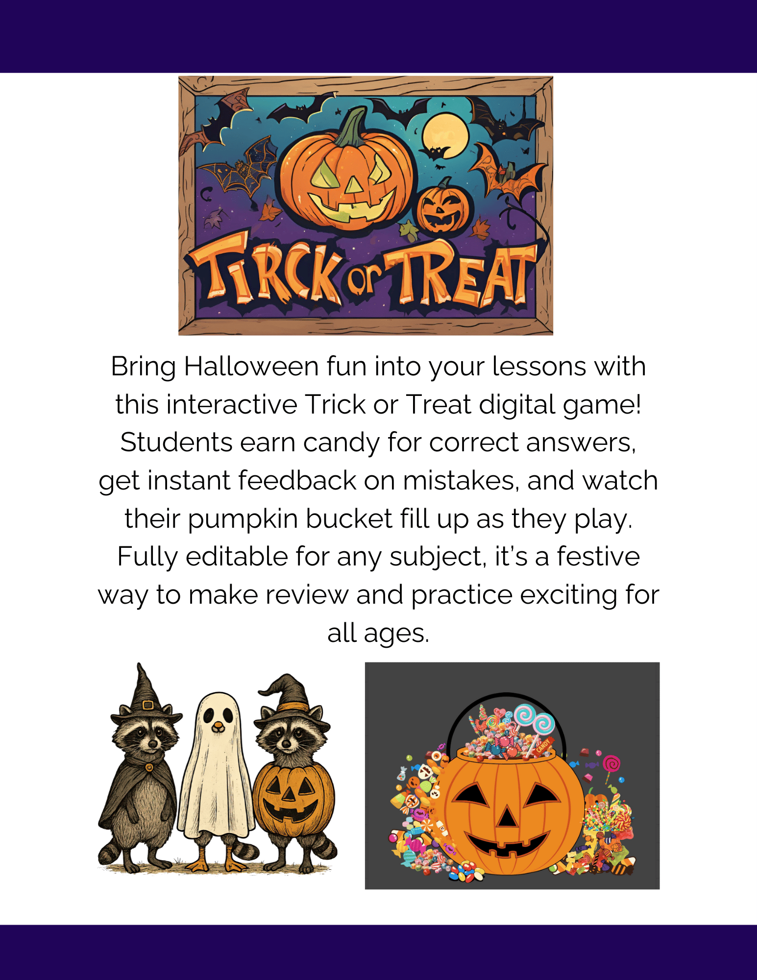 Trick or Treat! Halloween Digital Review Game | Editable Self-Checking ...