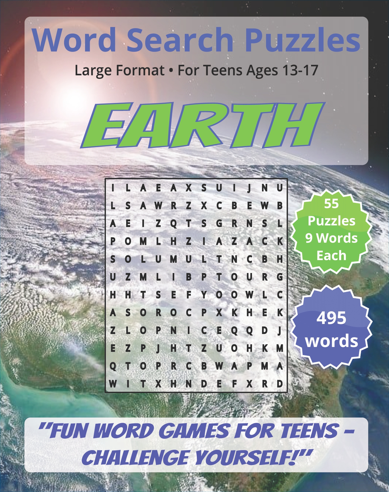 Earth: Word Search Puzzle for Teens Ages 13-17- Printable Activity PDF ...