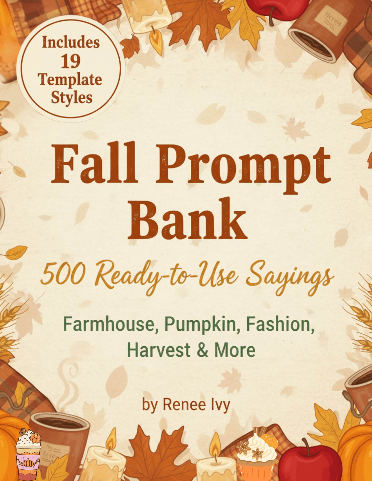 Fall Prompt Bank eBook | 500 Cozy Autumn Sayings | Farmhouse, Pumpkin ...