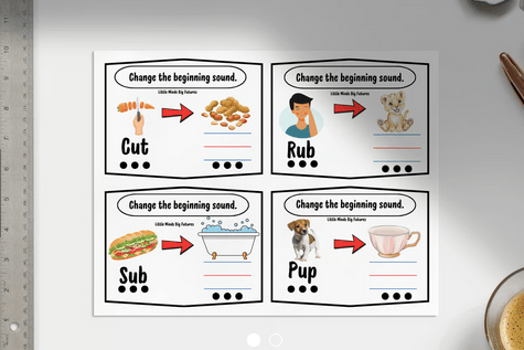 Short I, O & U – Change the Beginning Sound Cards (24 CARD SET) - Payhip
