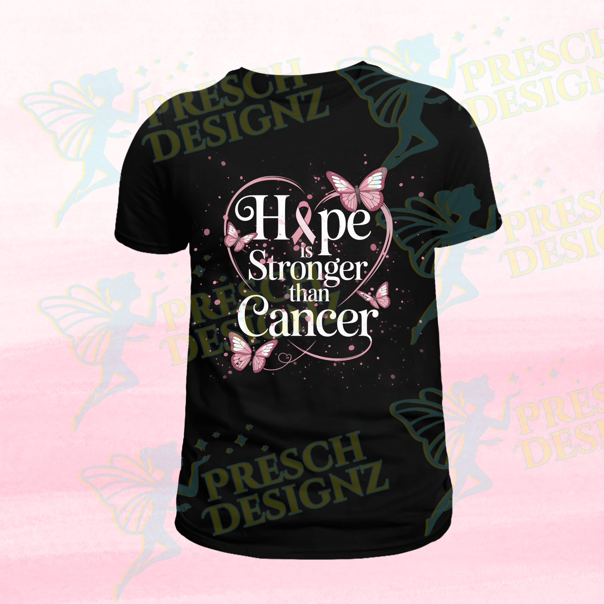 Hope Is Stronger Than Cancer T-Shirt – Breast Cancer Awareness Tee - Payhip
