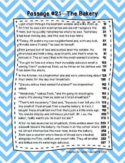Third Grade Fluency and Comprehension Passages Set C (#21-30) - Payhip