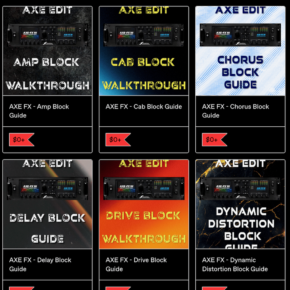 Free Visual Guides for Axe Fx and FM Users