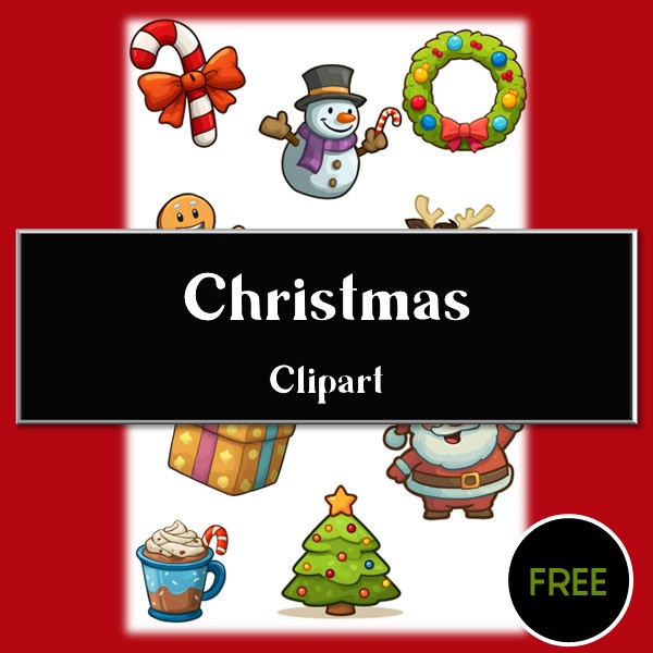 Free Christmas Clipart Pack | 10 Cute PNG Images for Classroom, Crafts ...