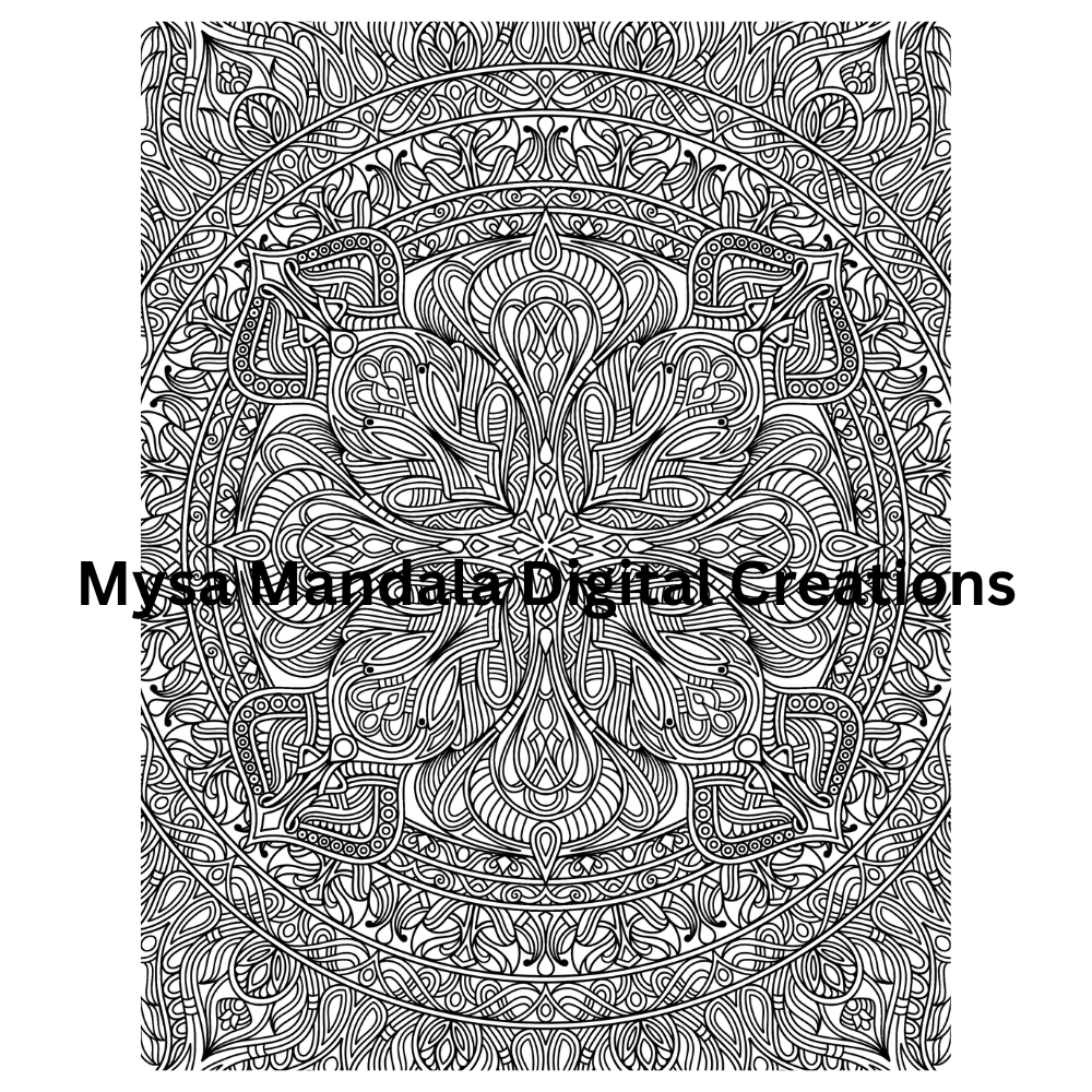 Mandala Coloring Book for Adults - Volume I - 8.5 X 11 Inches Downloadable PDF File - Payhip