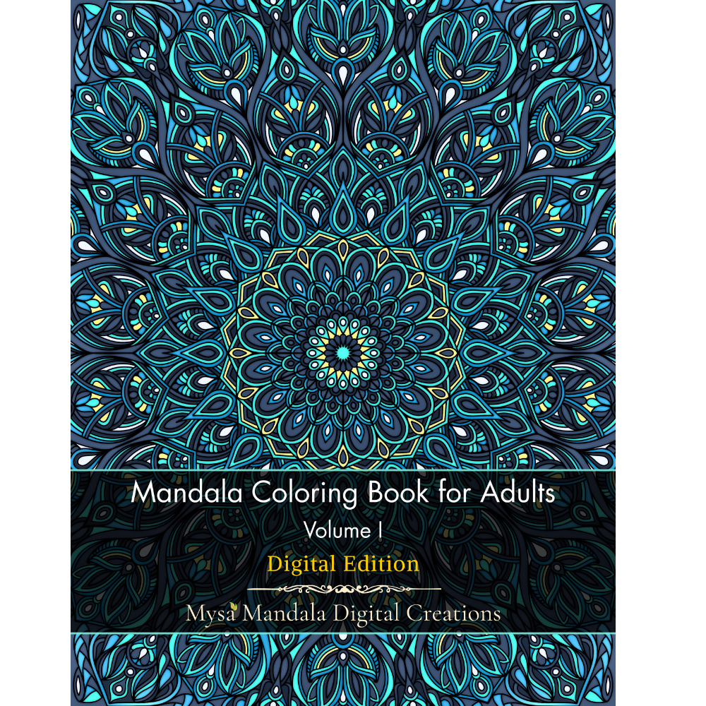 Mandala Coloring Book for Adults - Volume I - 8.5 X 11 Inches Downloadable PDF File - Payhip