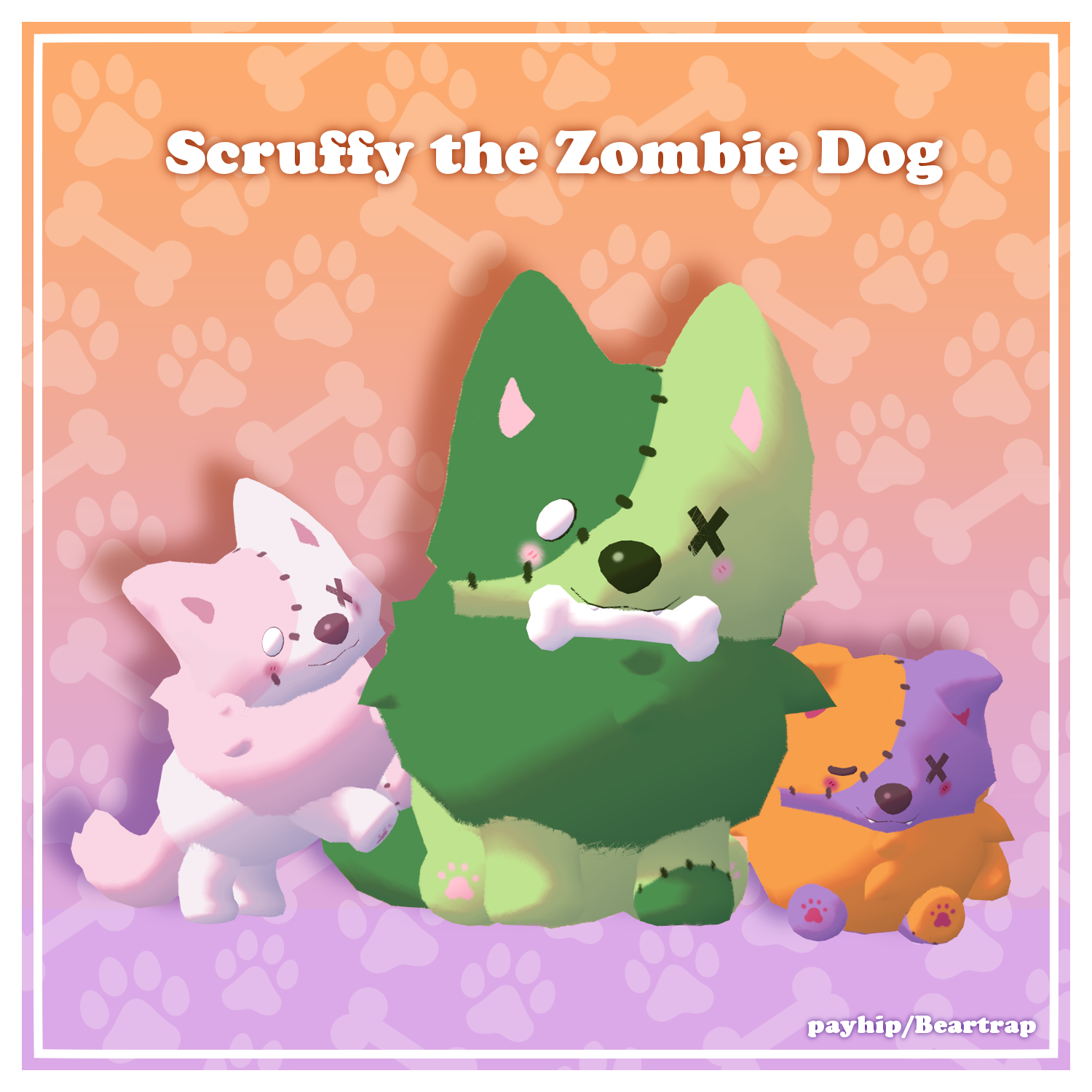 Scruffy the Zombie Dog || VRC Asset (Follower Plush) - Payhip