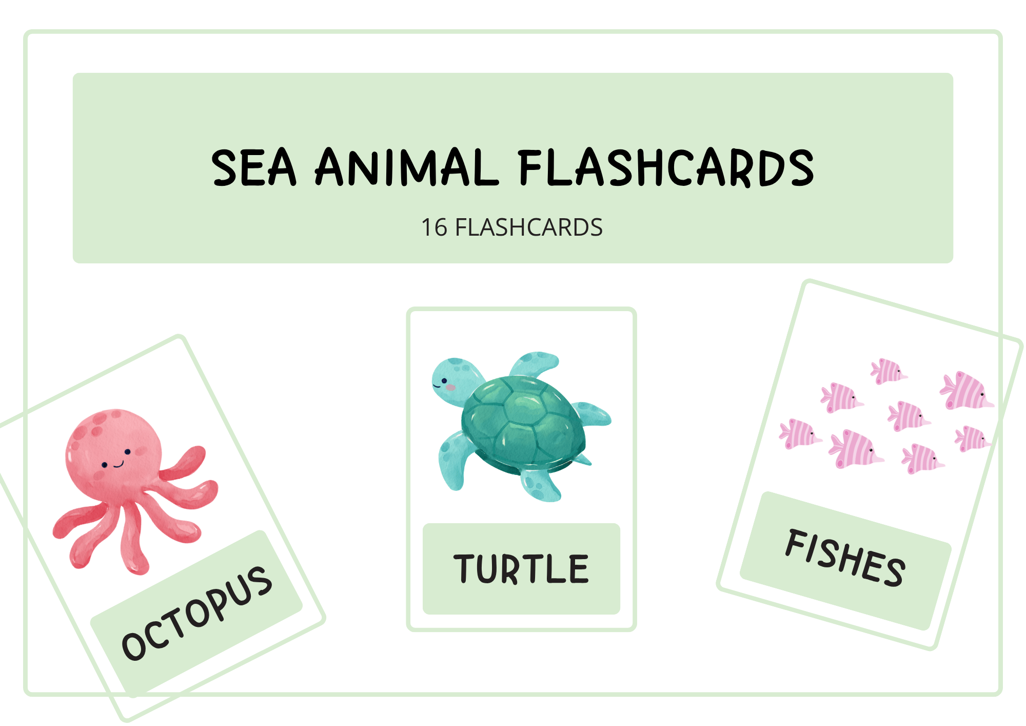 Sea Animal Flashcards - Payhip