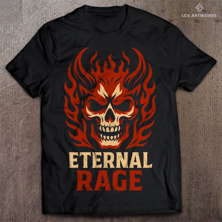 Skull – Eternal Rage T-Shirt Design - Payhip