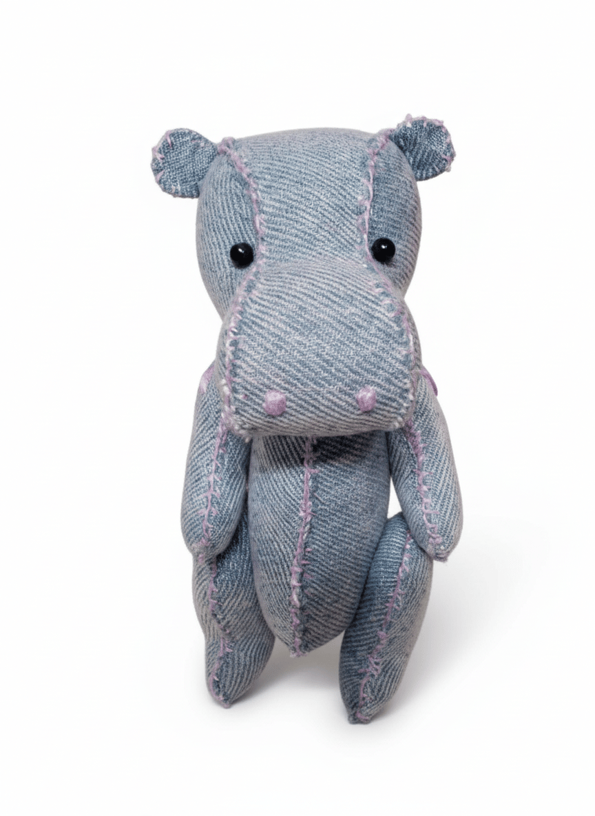 Hippo sewing pattern " JoJo the Hippo " tatterlings by ChelsaBears - Payhip