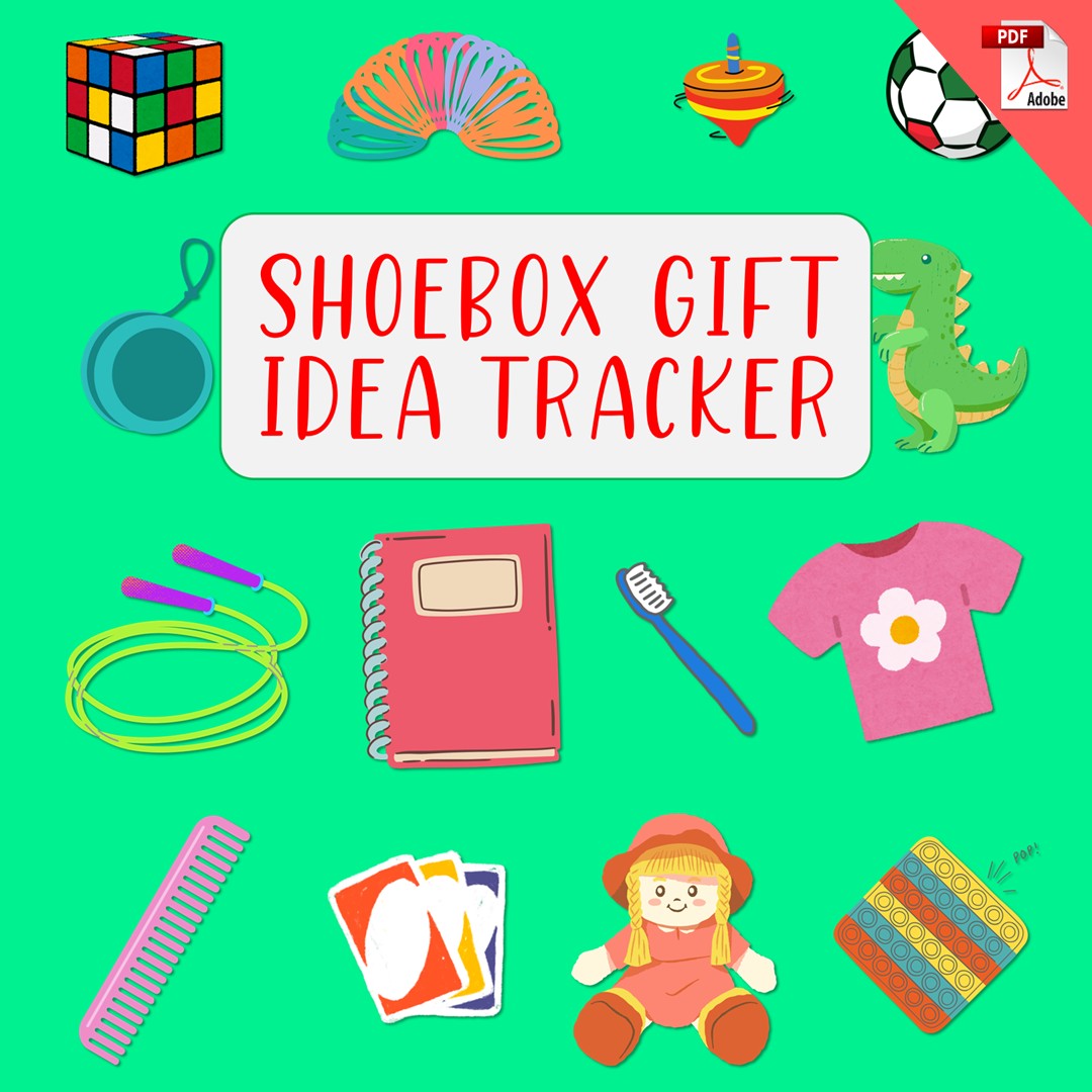 Shoebox Gift Idea Tracker (PDF License)