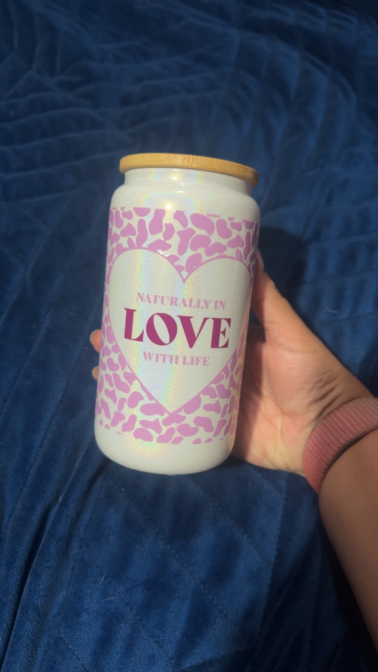 Naturally In Love With Life 16oz Shimmer Glass Libbey - Payhip