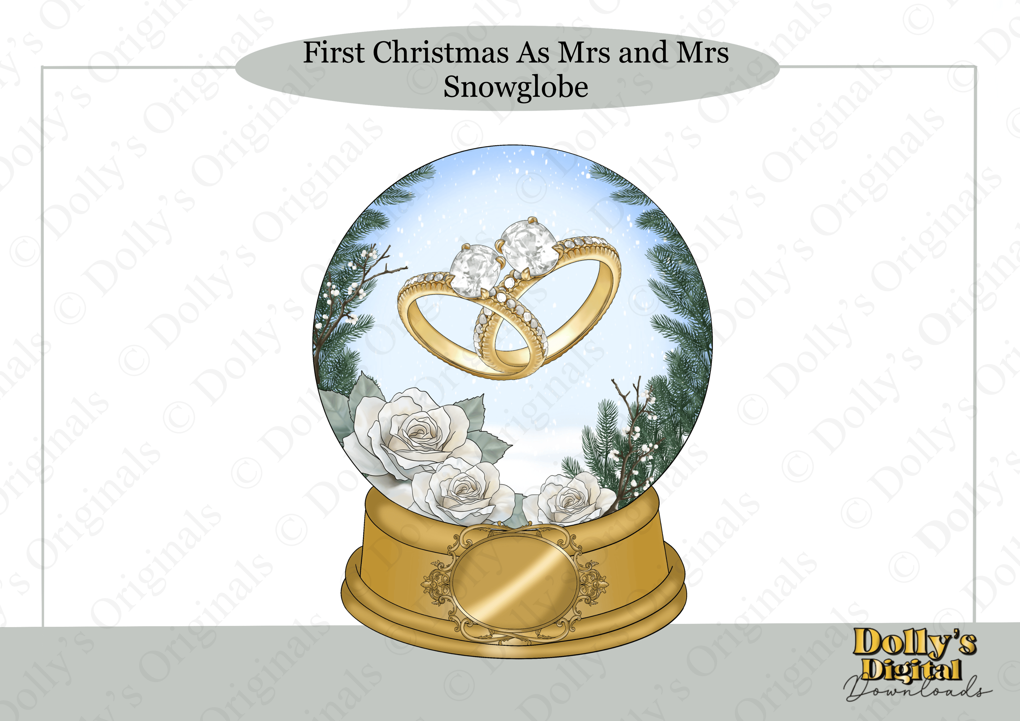 First a Christmas as Mrs and Mrs Snow globe - Payhip