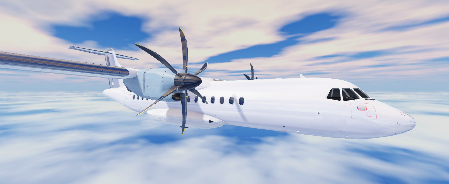 Realistic ATR 72 TurboProp Plane – High-Detail Aircraft Model (with ...
