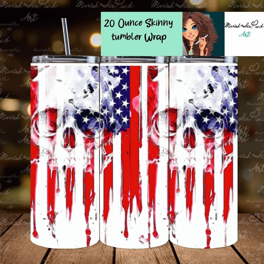 Smells Like Freedom 20 Oz Skinny Tumbler Wrap Bundle - Payhip