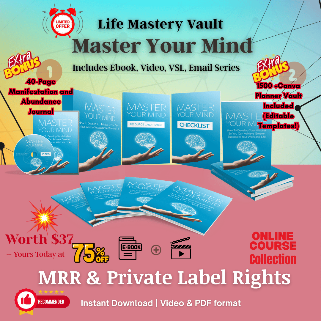 Master Your Mind Self Help Course | PLR Ebook Video Training Resources ...