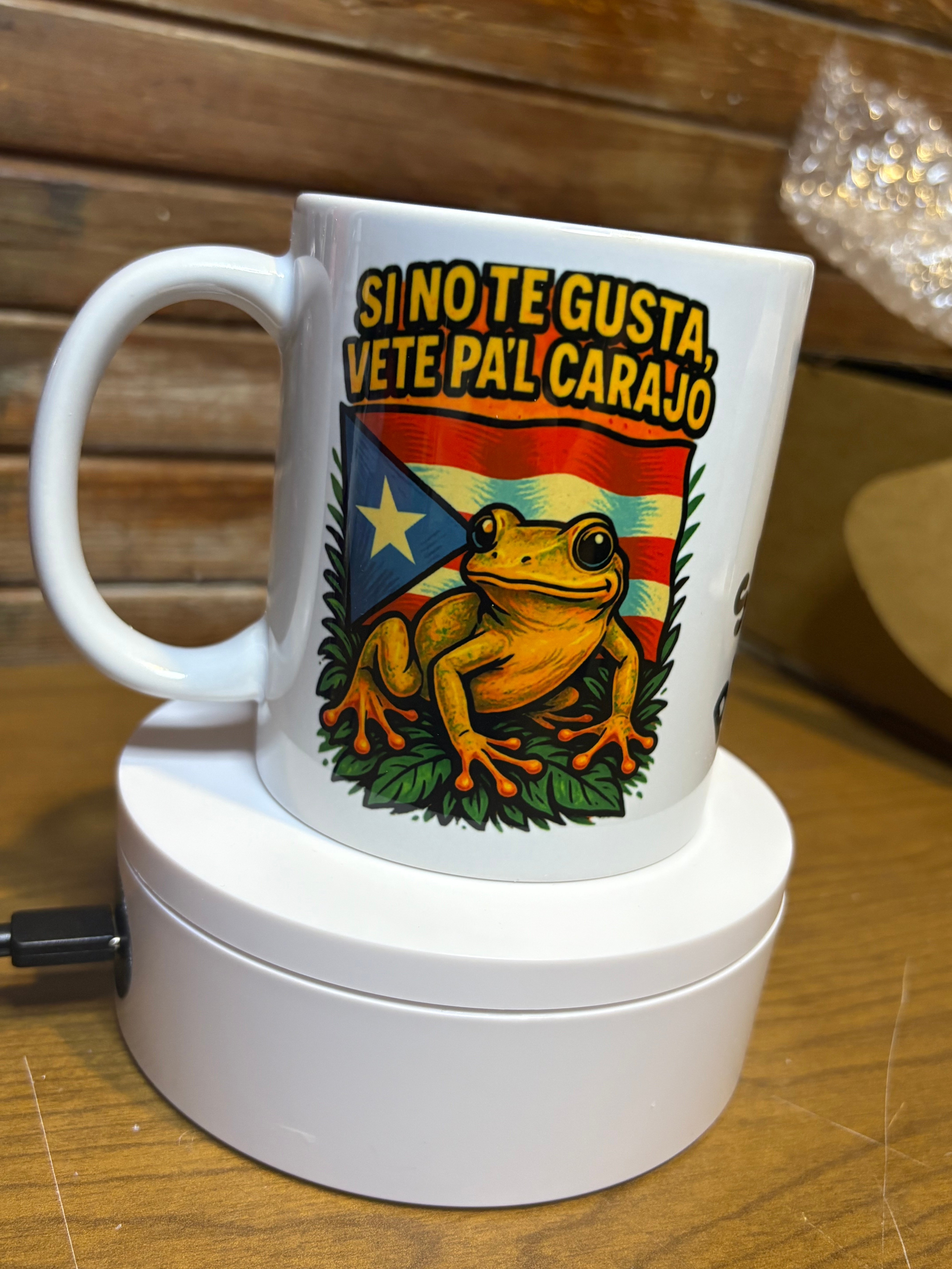 Puerto Rico Coquí Mug “Si No Te Gusta Vete Pa’l Carajo” Funny Boricua ...