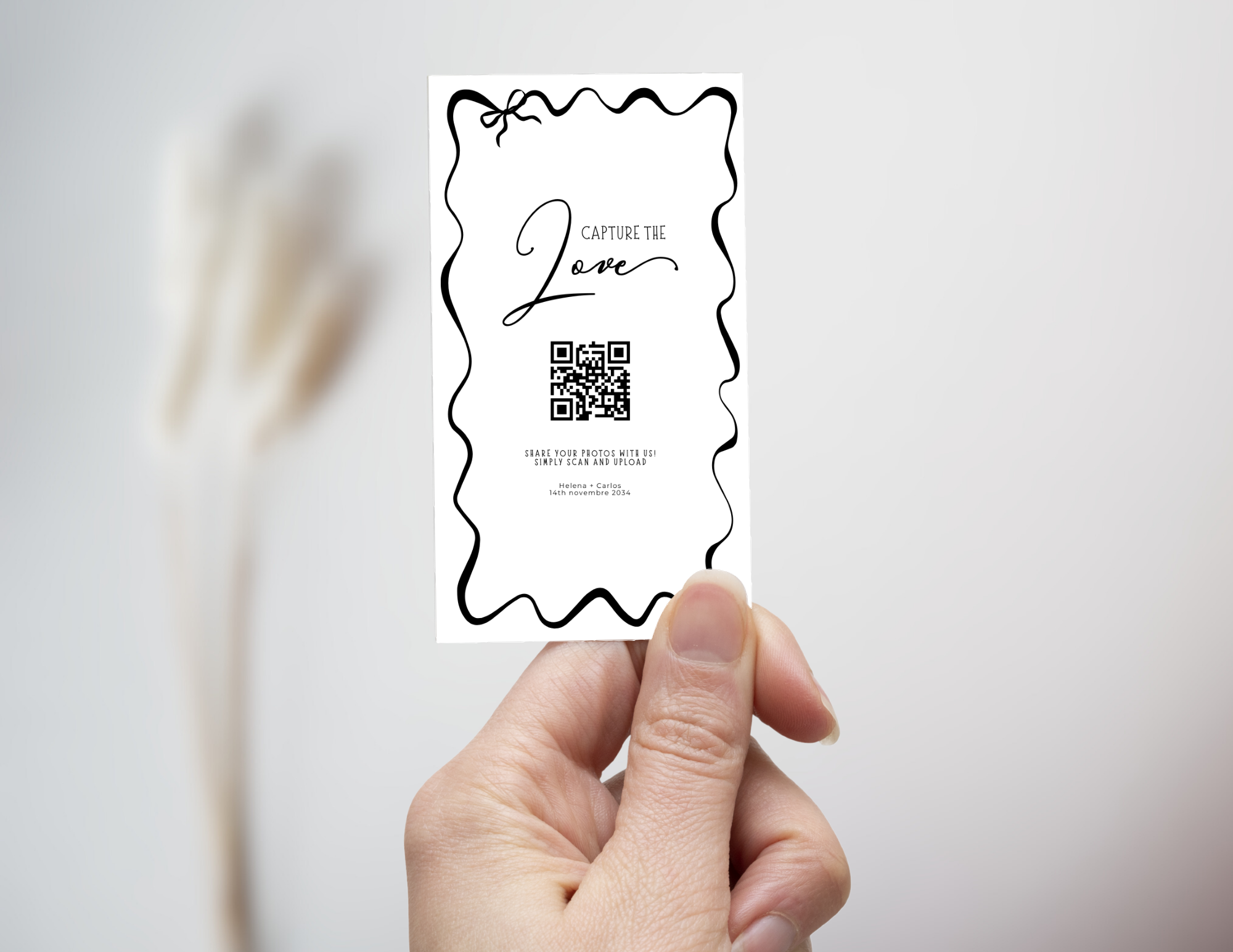 Capture The Love Sign With QR Code | Hand sizes | Whimsical Noire ...
