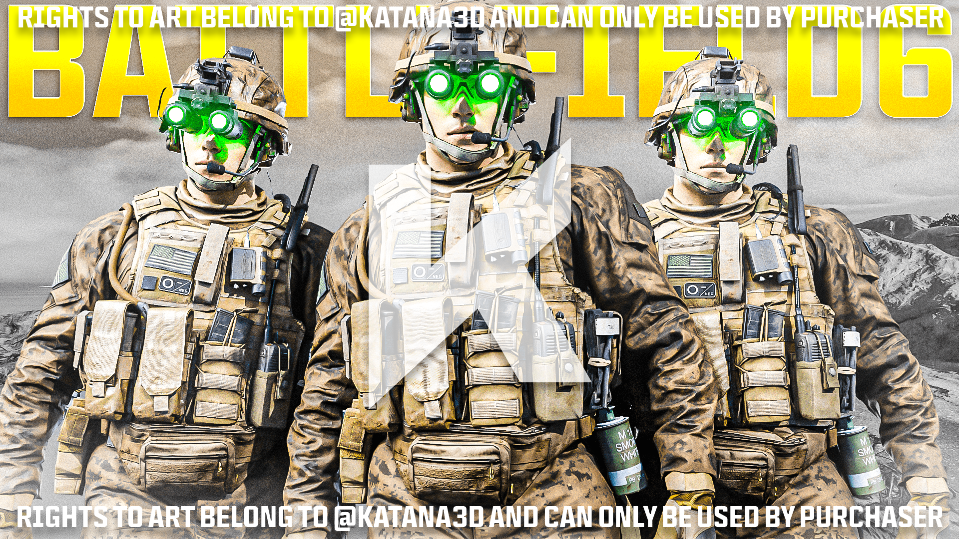 Battlefield Thumbnail - BF6 Marine Night Vision (Text NO Text) - Payhip
