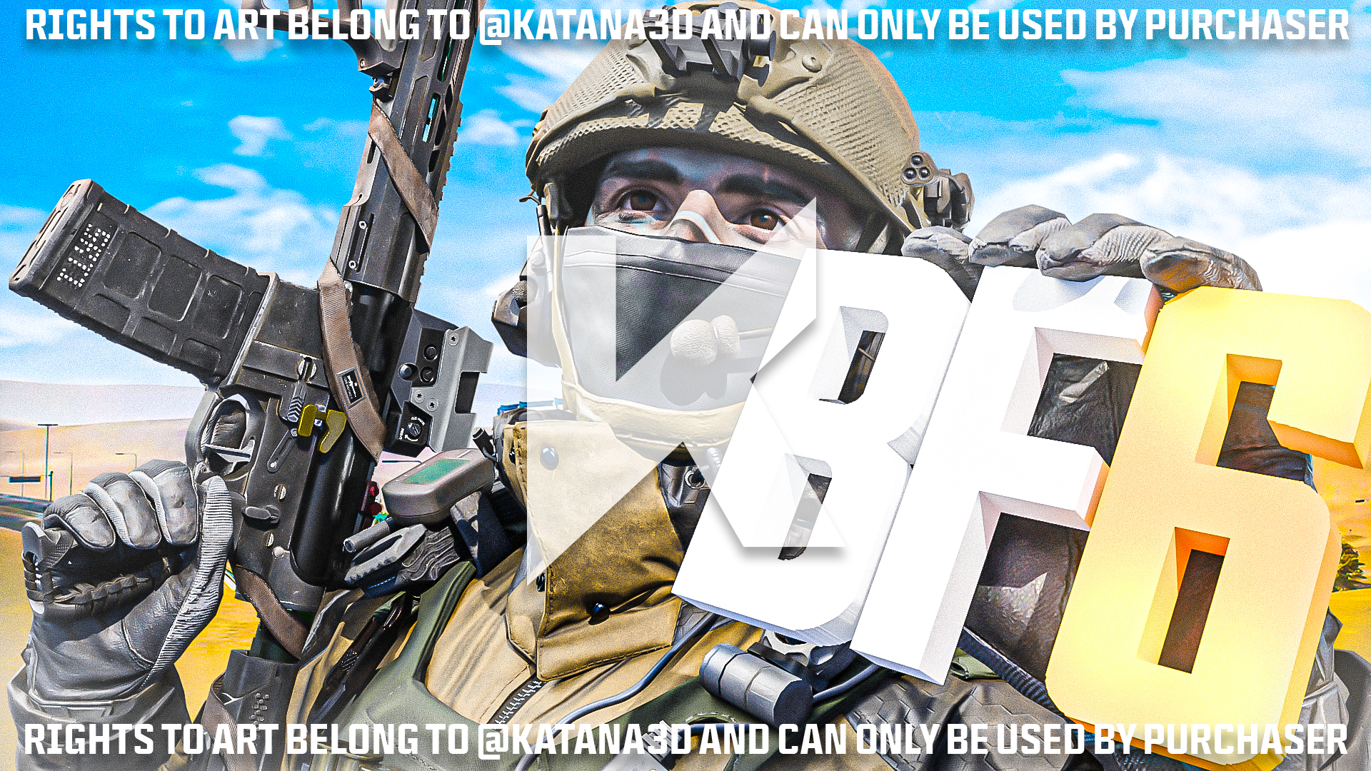 Battlefield Thumbnail - BF6 Logo M4A1 - Payhip